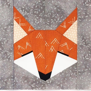 Fox Pattern / Quilt Block / PDF Pattern / Paper Piecing Quilt Patterns ...