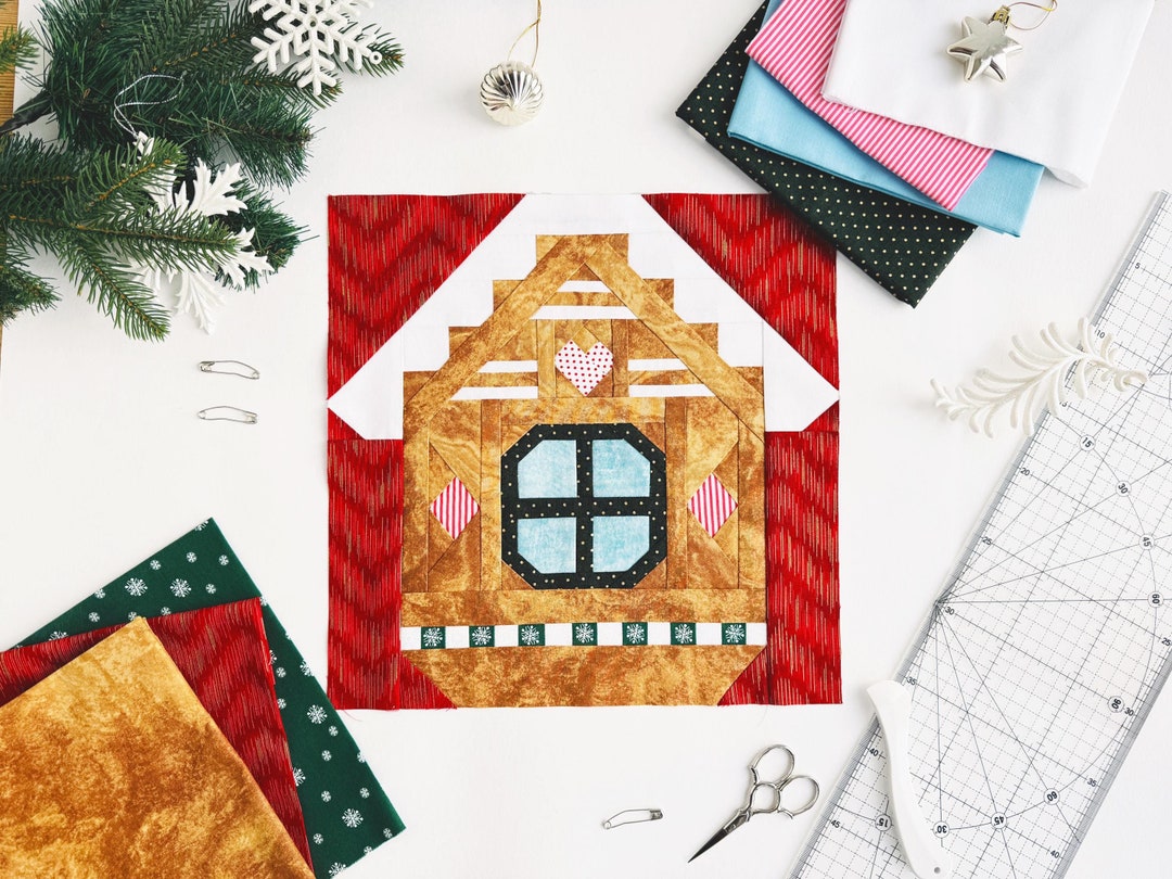 Gingerbread House Quilt Pattern / Cookies House / FPP Pattern / PDF - Etsy
