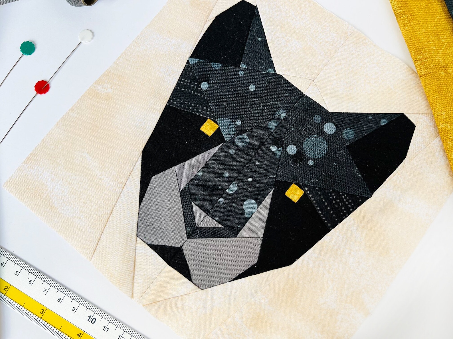 Panthera Quilt Pattern / PDF Pattern / Animal Face / Foundation Paper ...