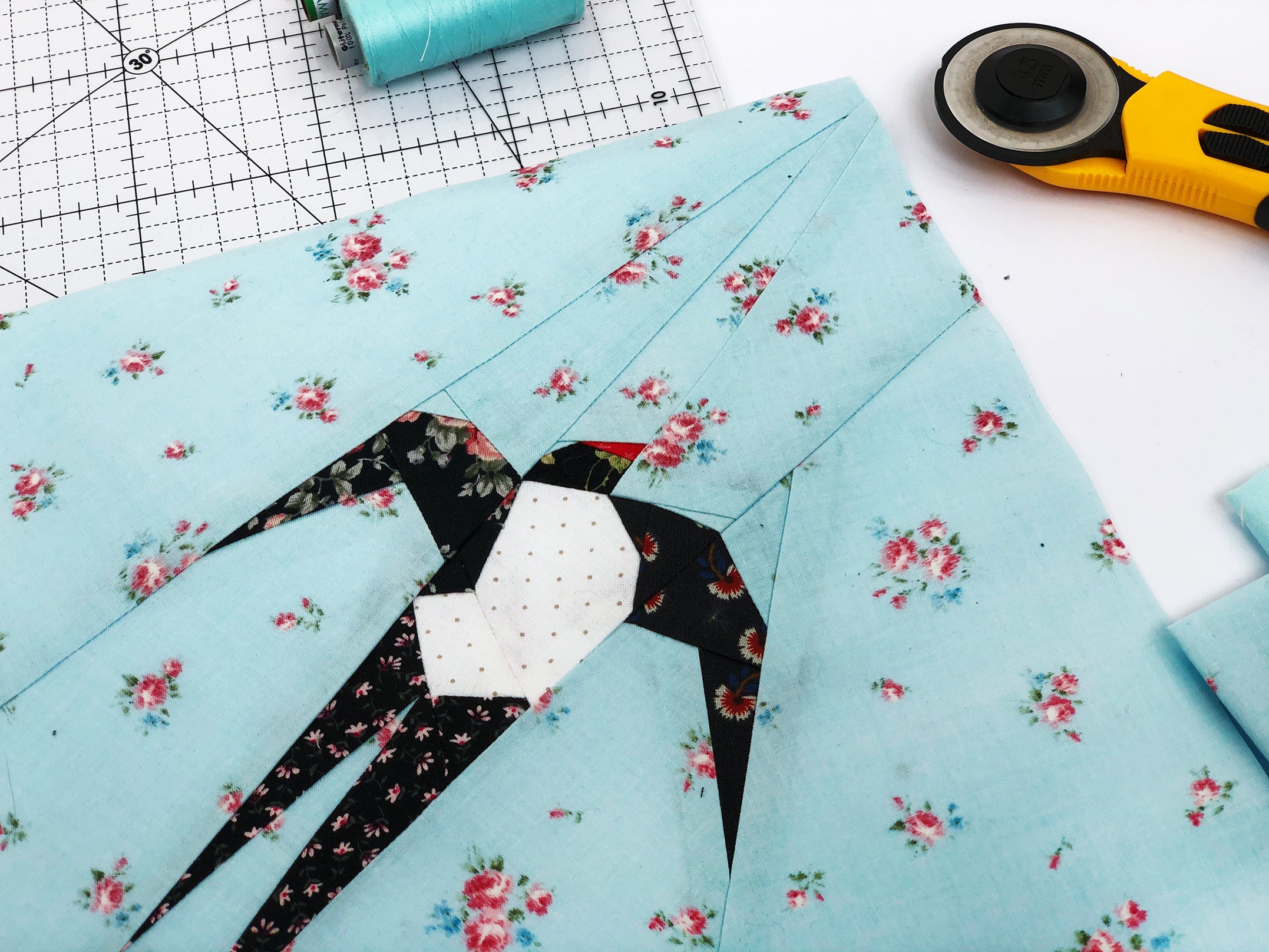 Quilt Block Swallow / PDF Pattern / Paper Piecing Quilt | Etsy