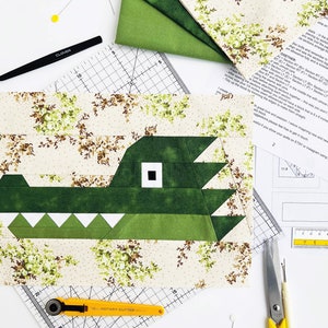 Alligator Quilt Pattern / Crocodile / FPP Quilt Pattern / PDF - Etsy