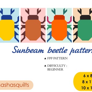 Sunbeam Beetle / PDF Pattern / FPP Quilt Patterns / Modern Quilt ...