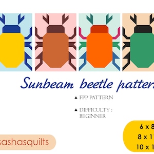 Beetle Quilt Patterns / SET 3 Quilt Block Beetle Patterns / PDF Pattern ...