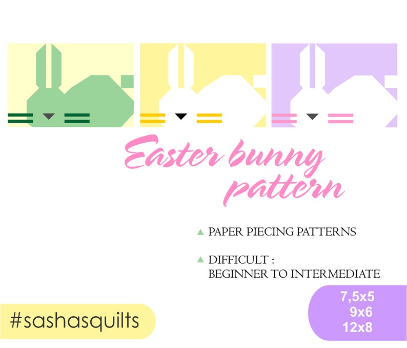 Easter Bunny Quilt / Quilt Pattern / PDF Pattern / Paper - Etsy