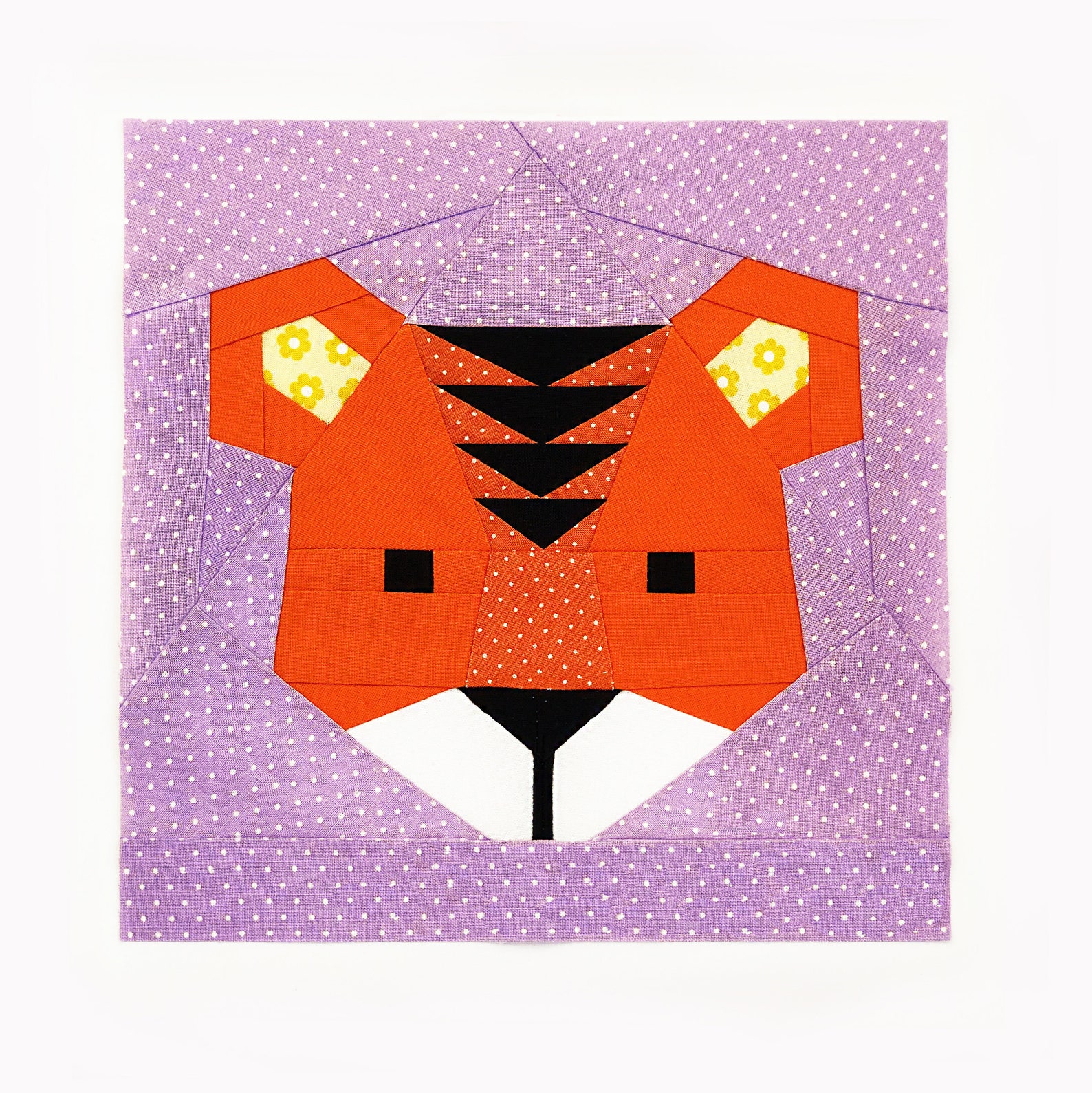 Tiger Quilt Block / PDF Pattern / Animal Faces / Paper Piecing - Etsy