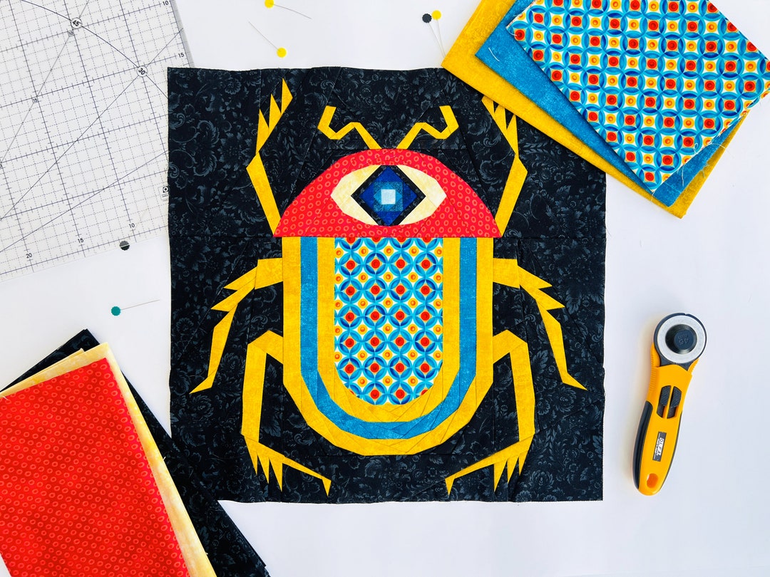 Scarab Quilt Pattern / Beetle Pattern / PDF Pattern / Foundation Paper ...