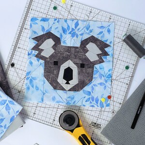 Koala Quilt Pattern / PDF Pattern / Foundation Paper Piecing / FPP Pattern / Australian Animal ...