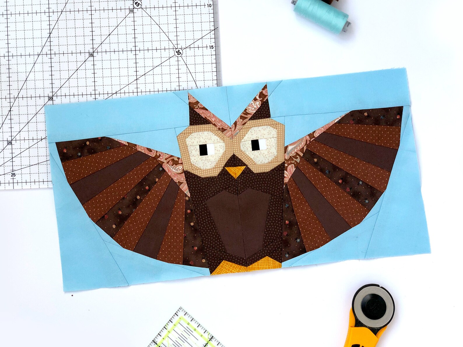 Owl Pattern / Halloween Quilt Block / Paper Piecing Quilt - Etsy Australia