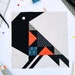 Modern Crow Pattern / Raven / Paper Piecing Quilt Patterns / Bird FPP ...