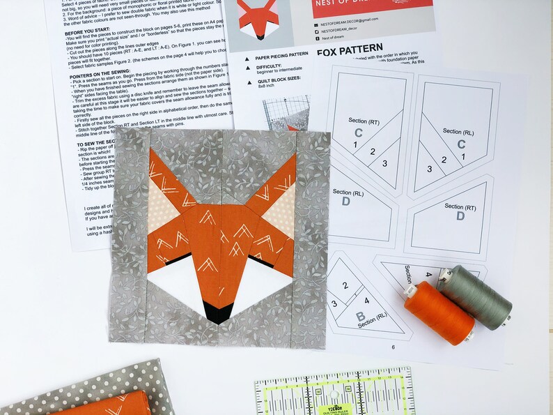 Quilt Block Forest Animals / PDF Pattern / Pattern Set / Paper - Etsy