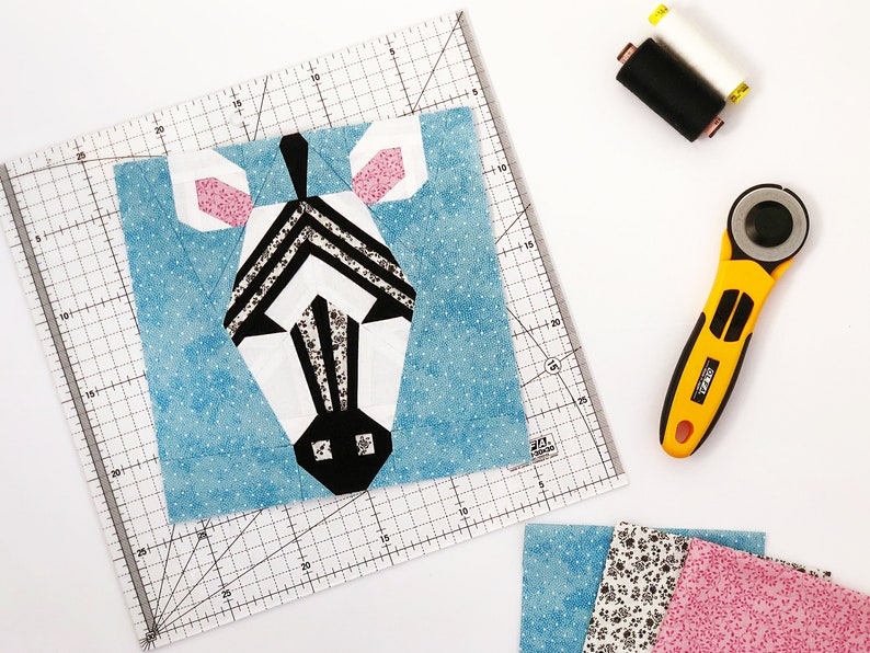 Zebra Quilt Block / PDF Pattern / Animal Faces / African - Etsy