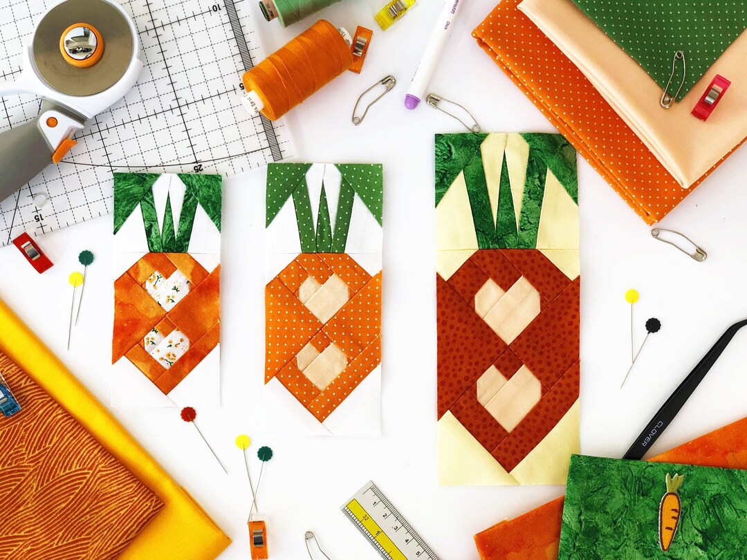 Love Carrot Quilt / Quilt Pattern / PDF Pattern / Paper Piecing Quilt ...