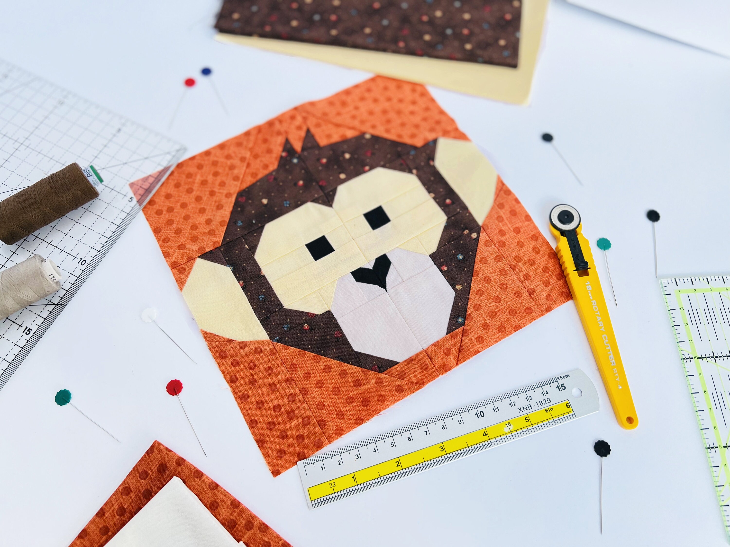 Monkey Quilt Pattern / PDF Pattern / Foundation Paper Piecing - Etsy ...