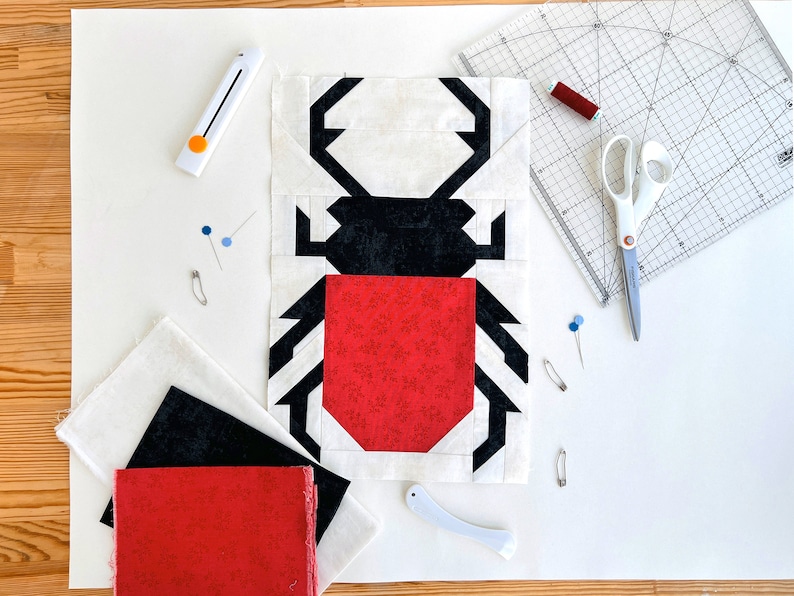 Beetle Quilt Patterns / SET 3 Quilt Block Beetle Patterns / PDF Pattern ...