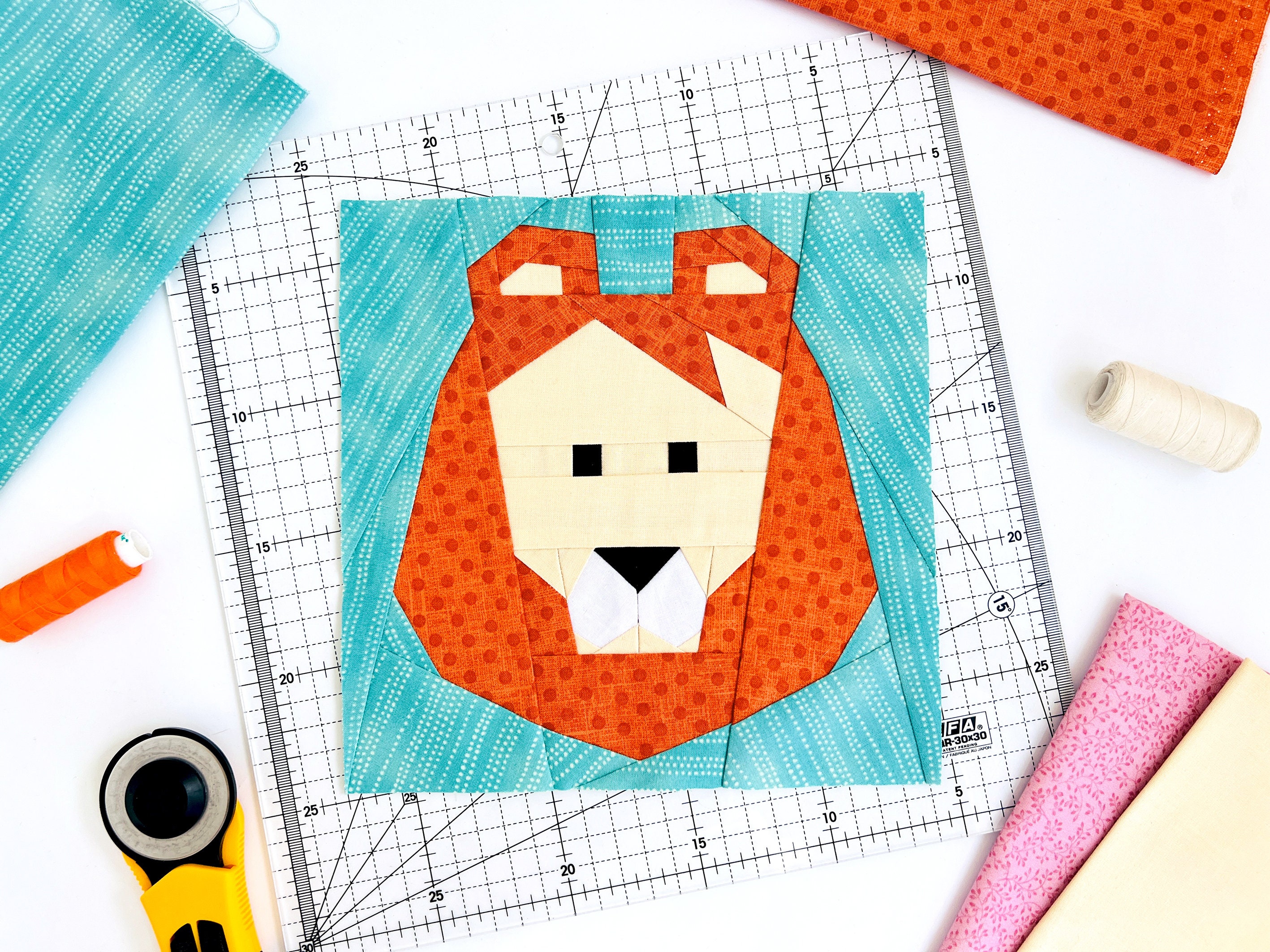 Lion Quilt Pattern / PDF Pattern / Foundation Paper Piecing / - Etsy Canada