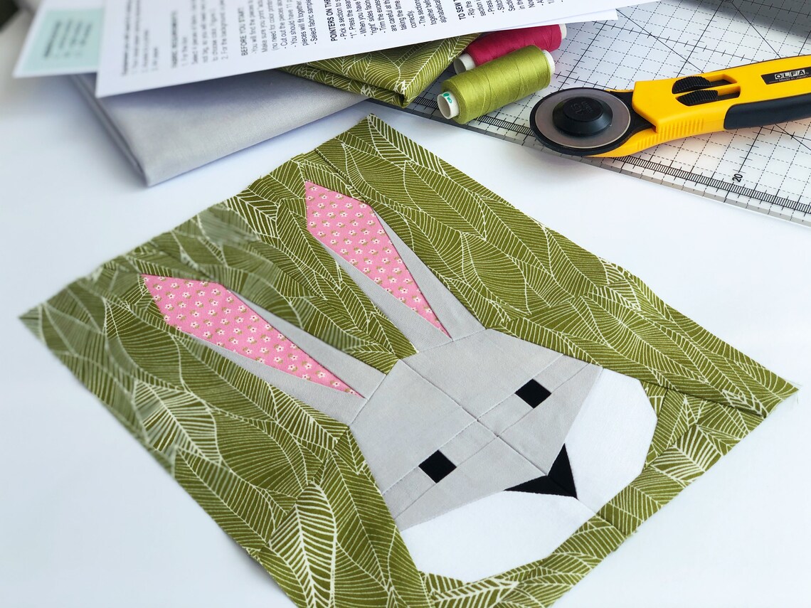 Bunny Quilt Pattern / PDF Pattern / Foundation Paper Piecing / - Etsy