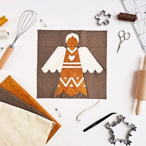 Gingerbread Angel Quilt Pattern / Cookies Angel / FPP Pattern / PDF - Etsy