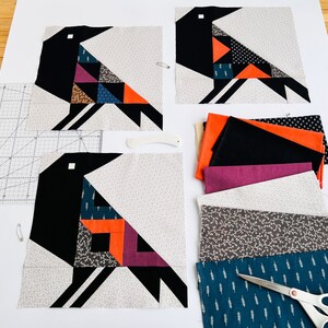 Set Modern Crow Patterns / Raven / Bird FPP Patterns / PDF - Etsy