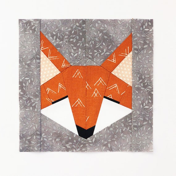 Fox Pattern / Quilt Block / PDF Pattern / Paper Piecing Quilt | Etsy