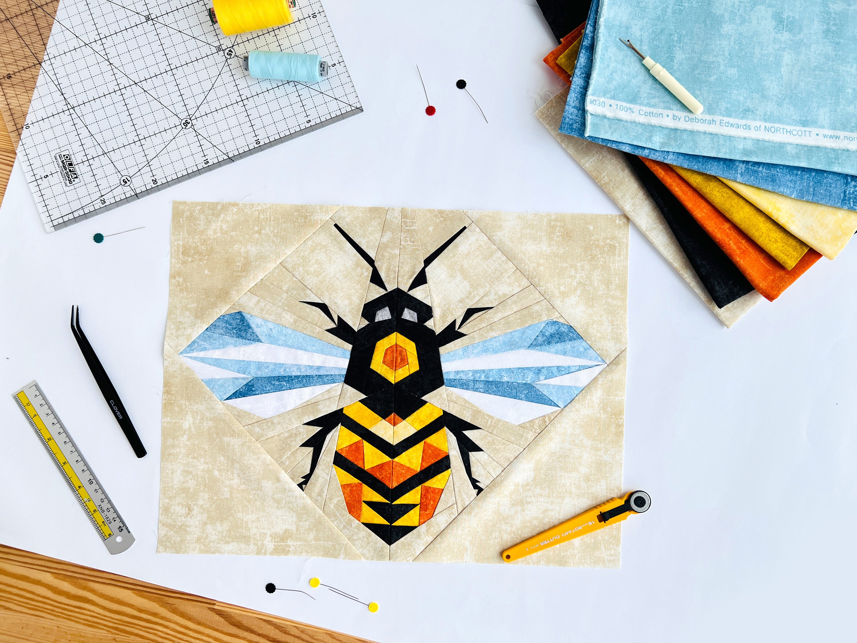 Bee Quilt Pattern / PDF Pattern / Foundation Paper Piecing / FPP ...