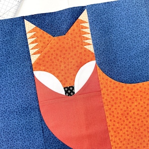 Modern Fox Pattern / FPP and Curved Pattern / PDF Quilt Pattern - Etsy