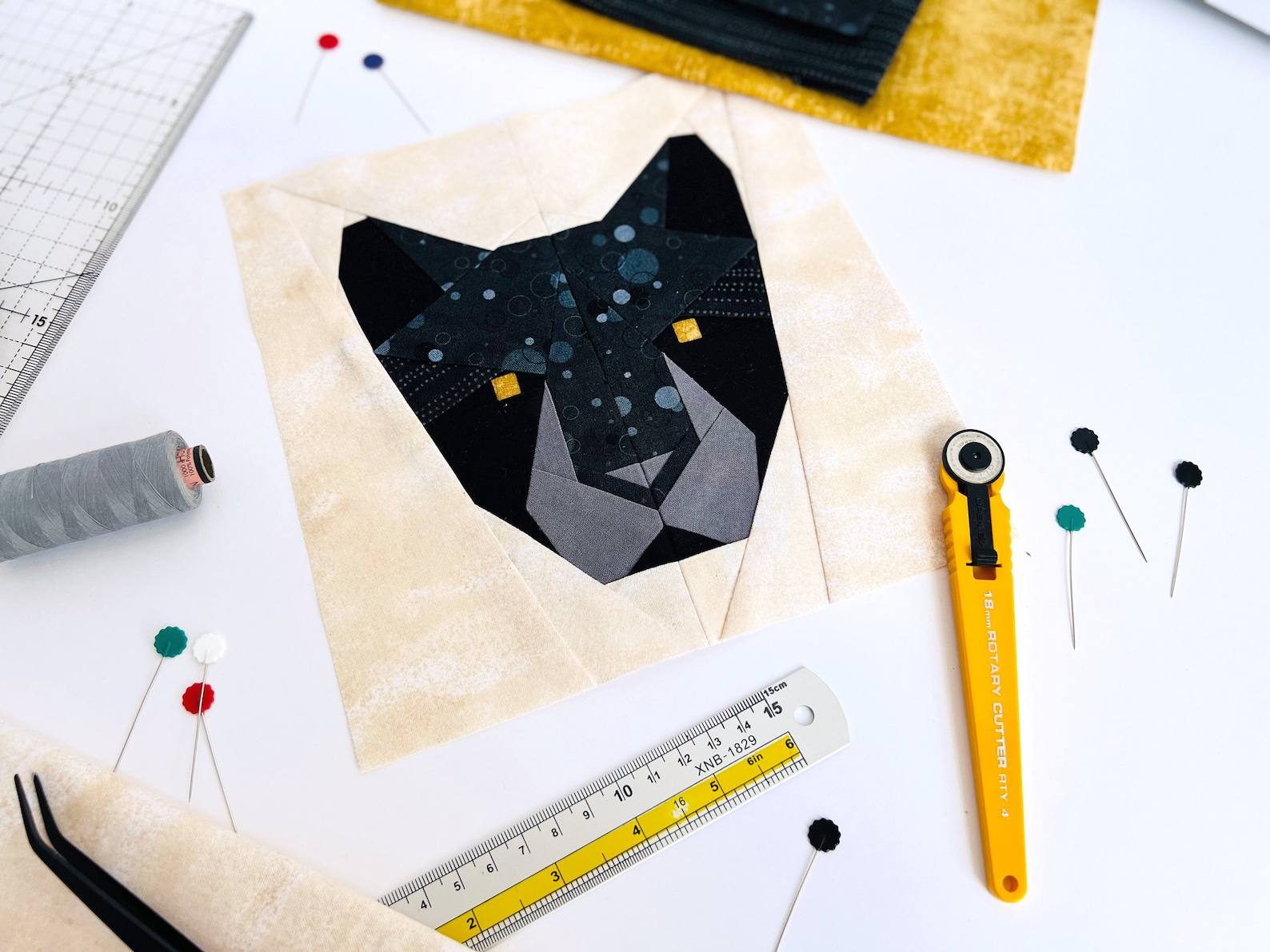 Panthera Quilt Pattern / PDF Pattern / Animal Face / Foundation Paper ...