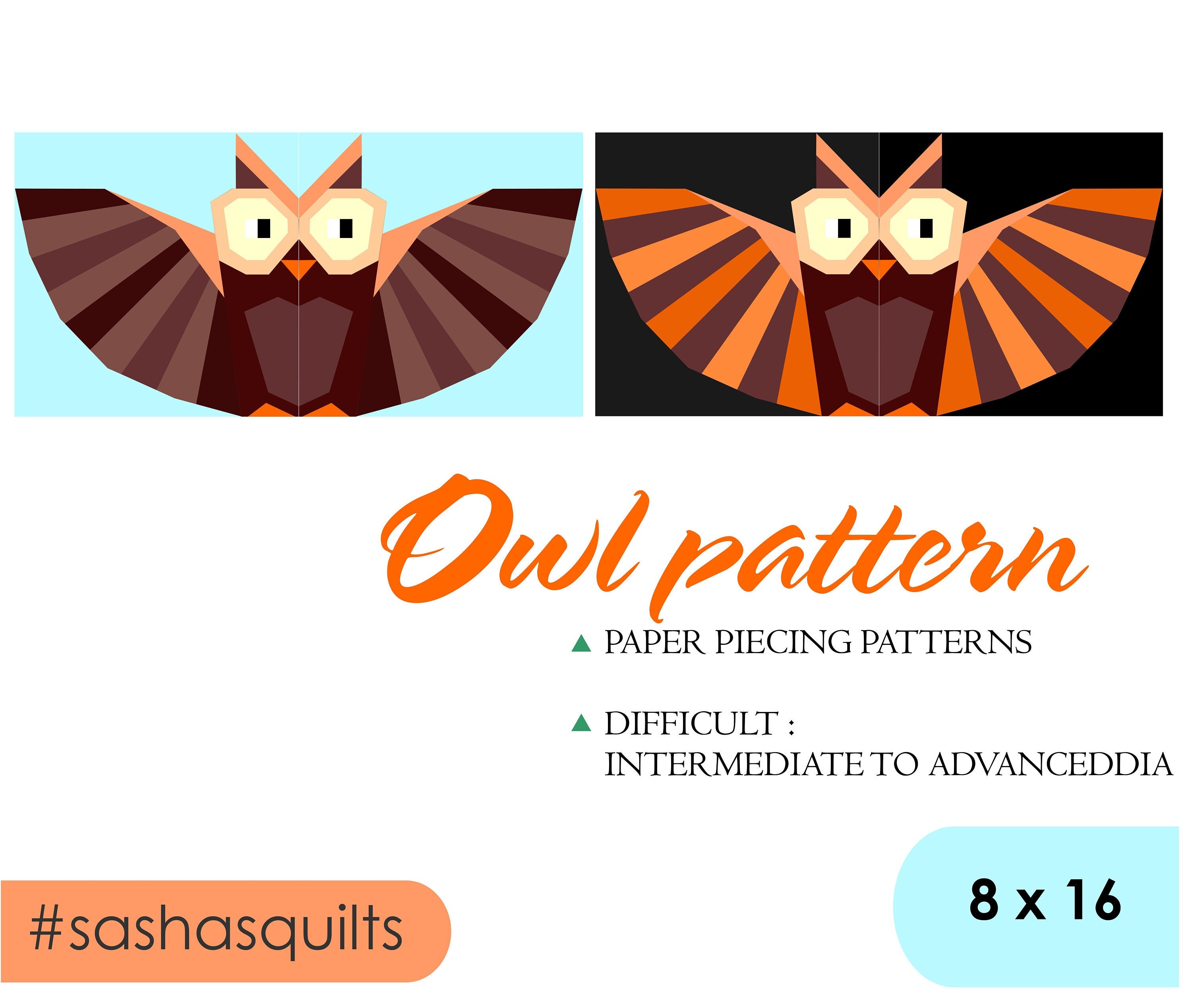 Owl Pattern / Halloween Quilt Block / Paper Piecing Quilt - Etsy