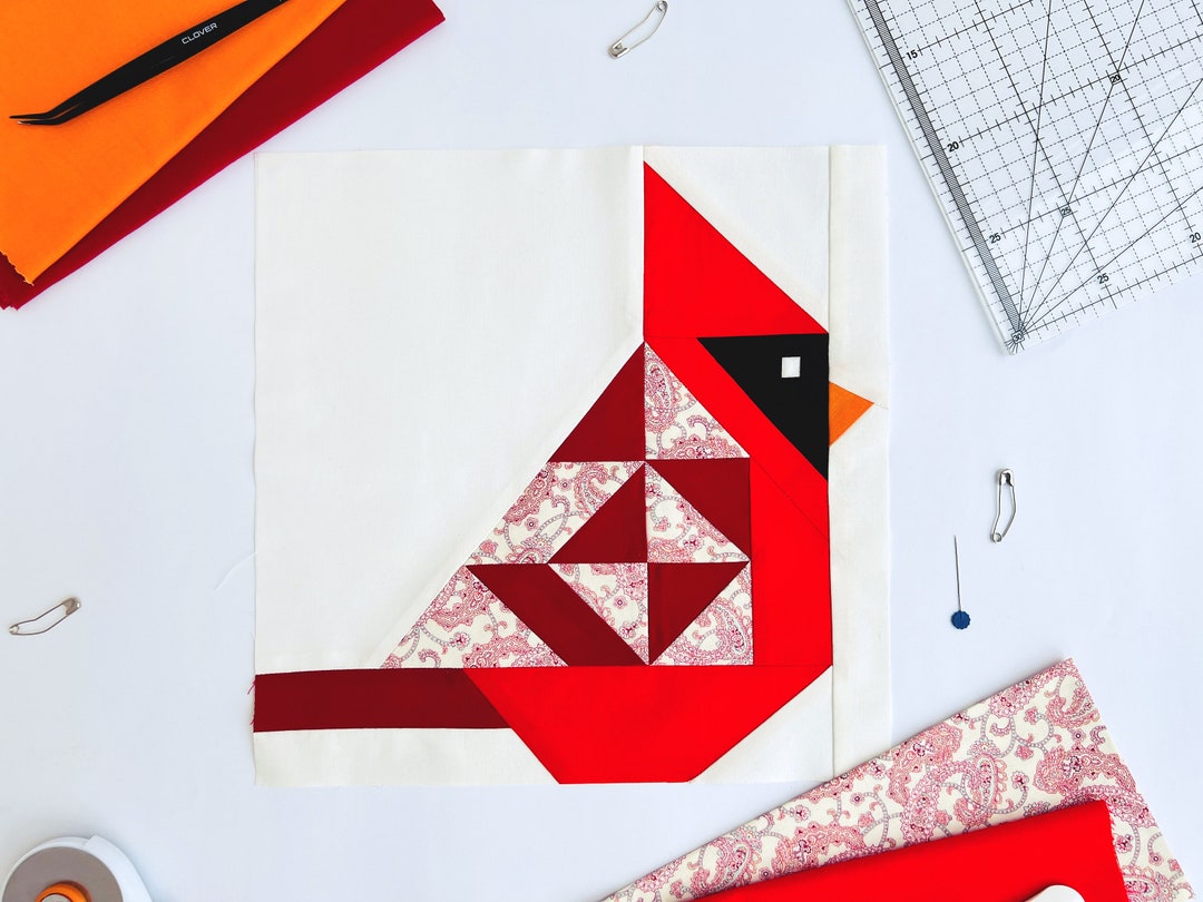Cardinal Quilt Pattern / PDF Pattern / Foundation Paper - Etsy Finland
