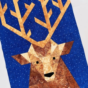 Christmas Deer Quilt Pattern / PDF Pattern / Foundation Paper - Etsy