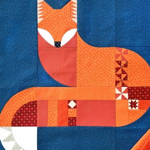 Modern Fox Pattern / FPP and Curved Pattern / PDF Quilt Pattern - Etsy