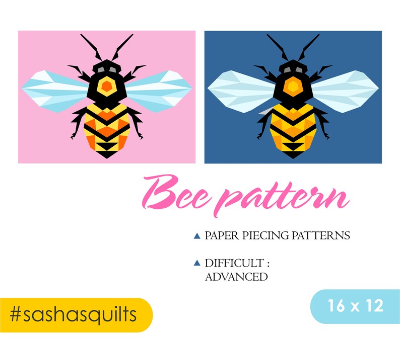 Bee Quilt Pattern / PDF Pattern / Foundation Paper Piecing / FPP ...