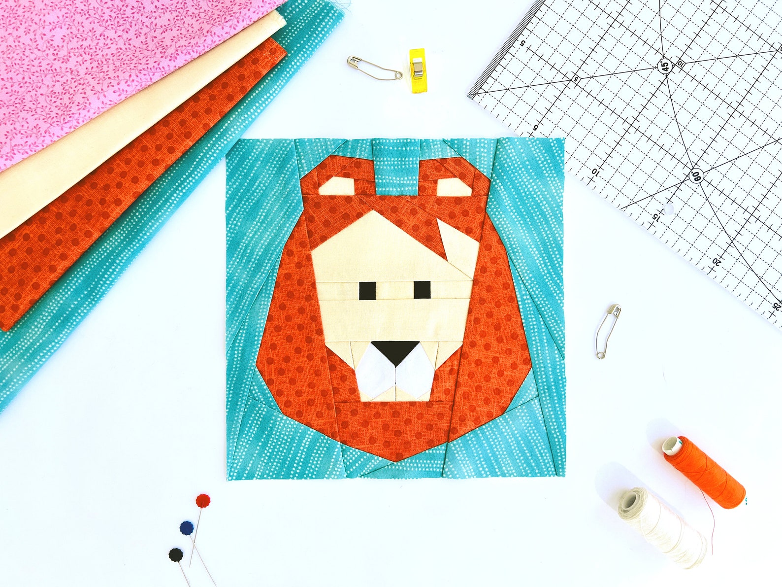 Lion Quilt Pattern / PDF Pattern / Foundation Paper Piecing / - Etsy Canada