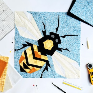 Bee Quilt Pattern / Insect / FPP Pattern / PDF - Etsy
