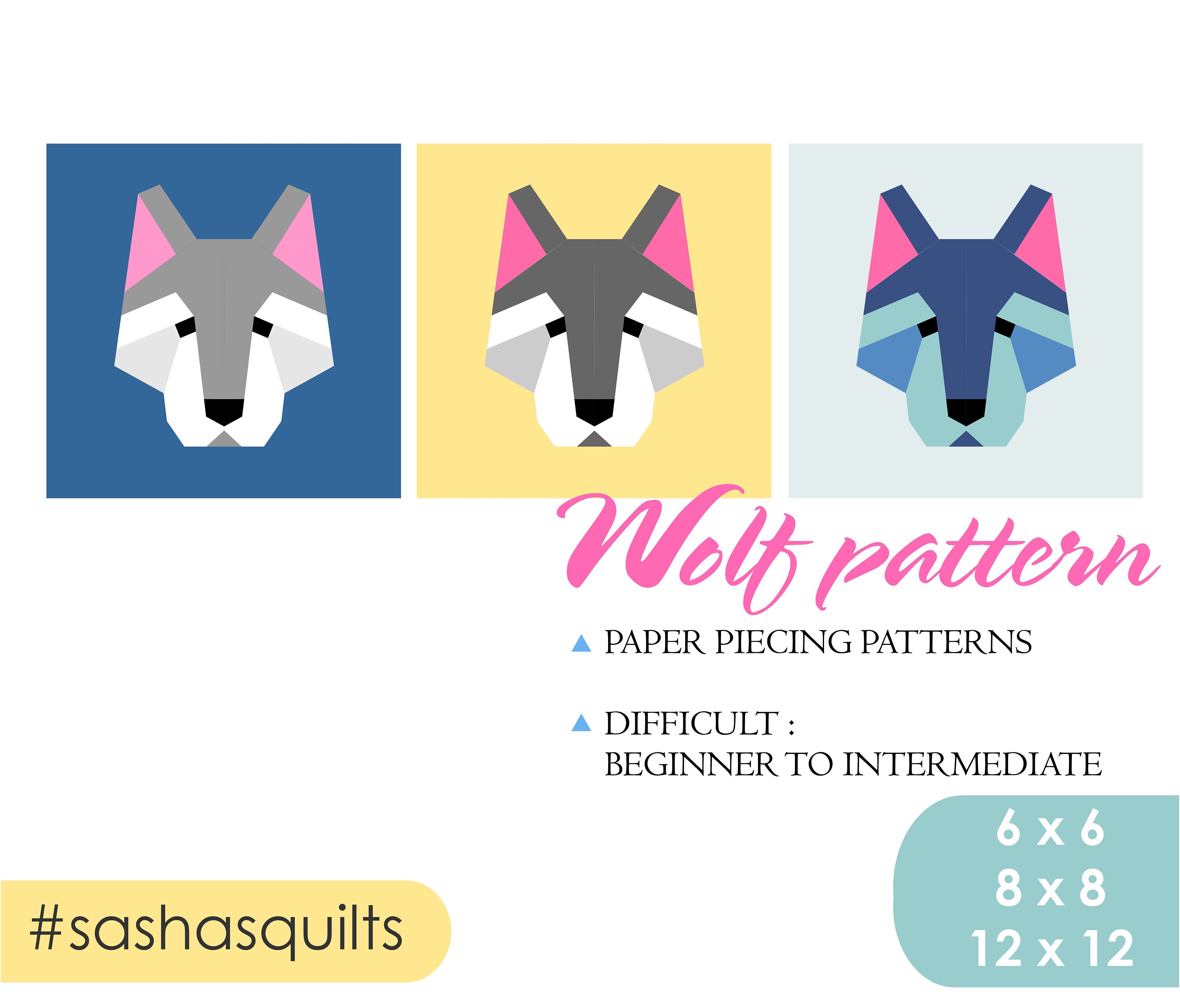 Wolf Quilt Pattern / PDF Pattern / Foundation Paper Piecing / - Etsy
