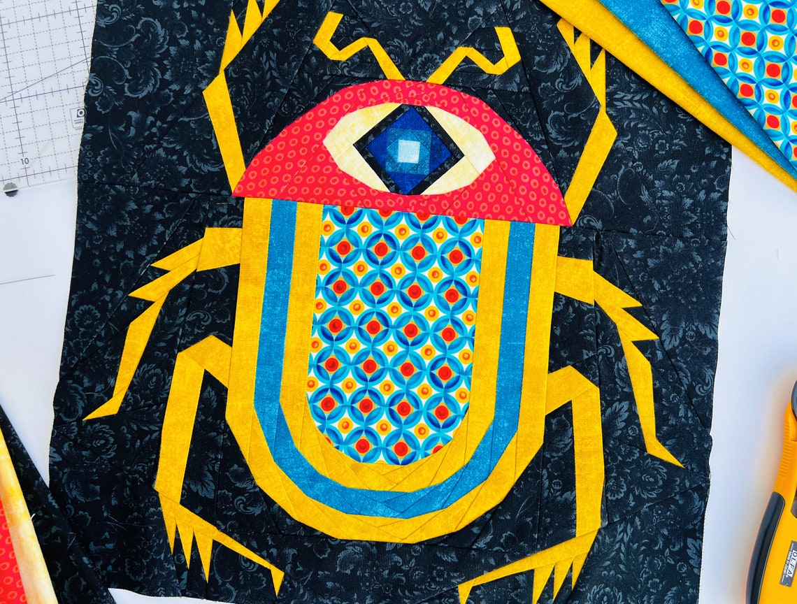 Scarab Quilt Pattern / Beetle Pattern / PDF Pattern / Foundation Paper ...