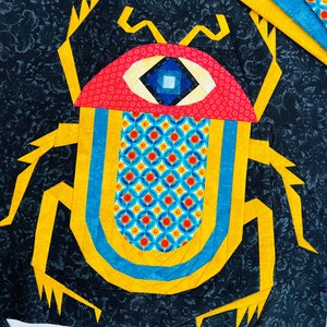 Scarab Quilt Pattern / Beetle Pattern / PDF Pattern / Foundation Paper ...