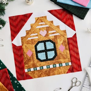 Gingerbread House Quilt Pattern / Cookies House / FPP Pattern / PDF - Etsy