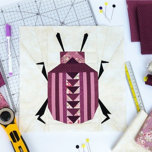 Beetles / SET 3 Quilt Block Beetle Patterns / PDF Pattern / Paper ...