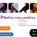 Set Modern Crow Patterns / Raven / Bird FPP Patterns / PDF - Etsy
