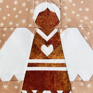 Gingerbread Angel Quilt Pattern / Cookies Angel / FPP Pattern / PDF - Etsy