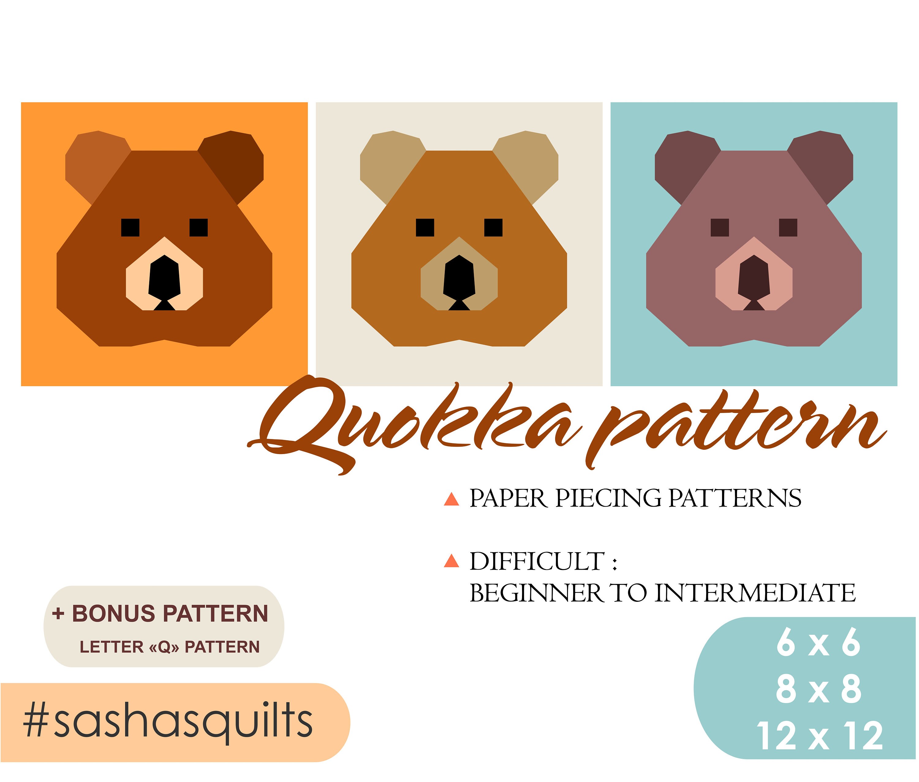 Quokka Quilt Pattern / PDF Pattern / Foundation Paper Piecing - Etsy Canada