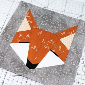 Fox Pattern / Quilt Block / PDF Pattern / Paper Piecing Quilt Patterns ...