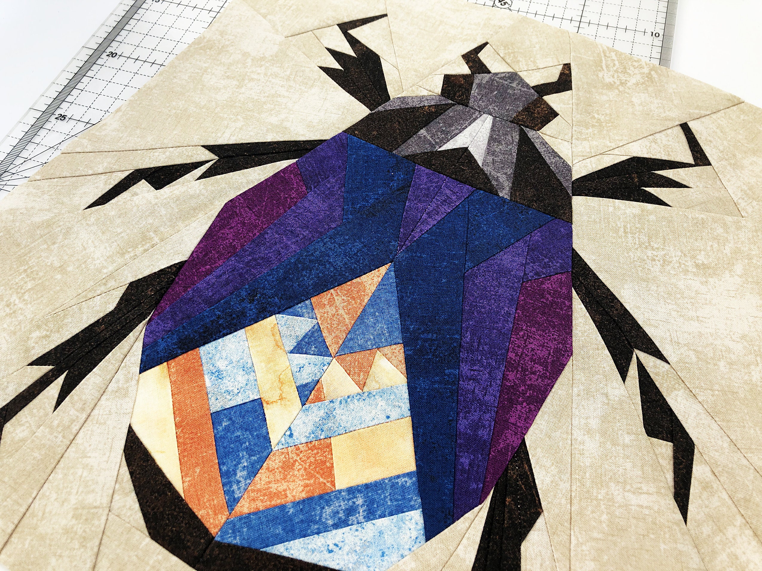 Beetle Pattern / Quilt Block Beetle / PDF Pattern / Paper - Etsy