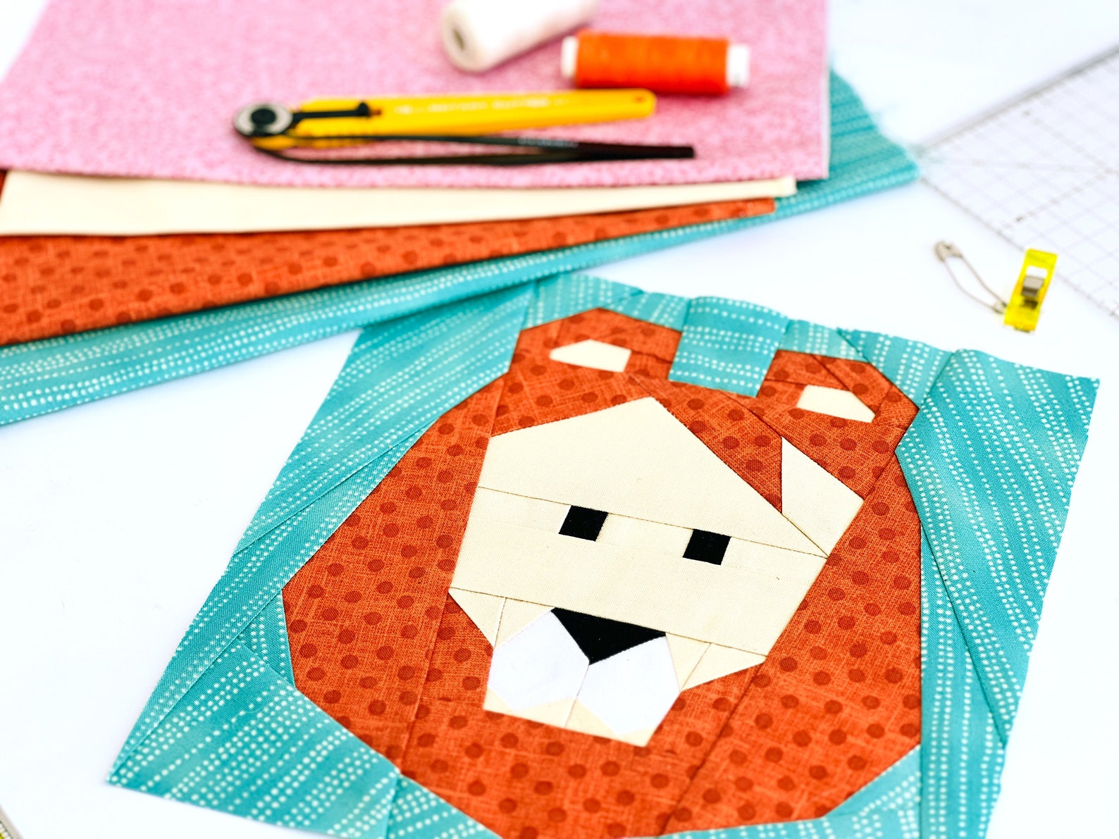 Lion Quilt Pattern / PDF Pattern / Foundation Paper Piecing / - Etsy Canada