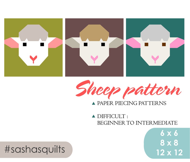Sheep Quilt Pattern / PDF Pattern / Foundation Paper Piecing / - Etsy