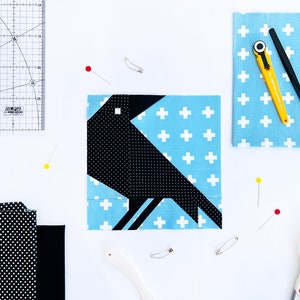 Crow Pattern / Raven Quilt Block / Paper Piecing Quilt Patterns / Bird ...