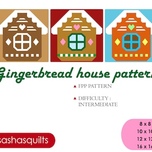 Gingerbread House Quilt Pattern / Cookies House / FPP Pattern / PDF - Etsy