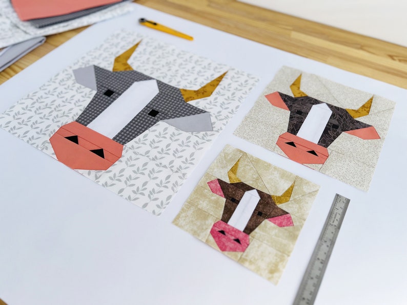 Cow Quilt Pattern / PDF Pattern / Foundation Paper Piecing / - Etsy UK