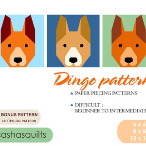 Dingo Quilt Pattern / PDF Pattern / Foundation Paper Piecing / FPP ...