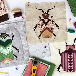 Beetles / SET 3 Quilt Block Beetle Patterns / PDF Pattern / Paper ...